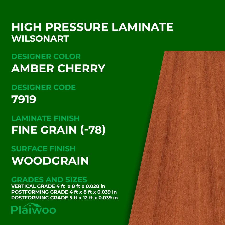 Wilsonart Amber Cherry 7919 Fine Grain Finish (-78) High Pressure ...
