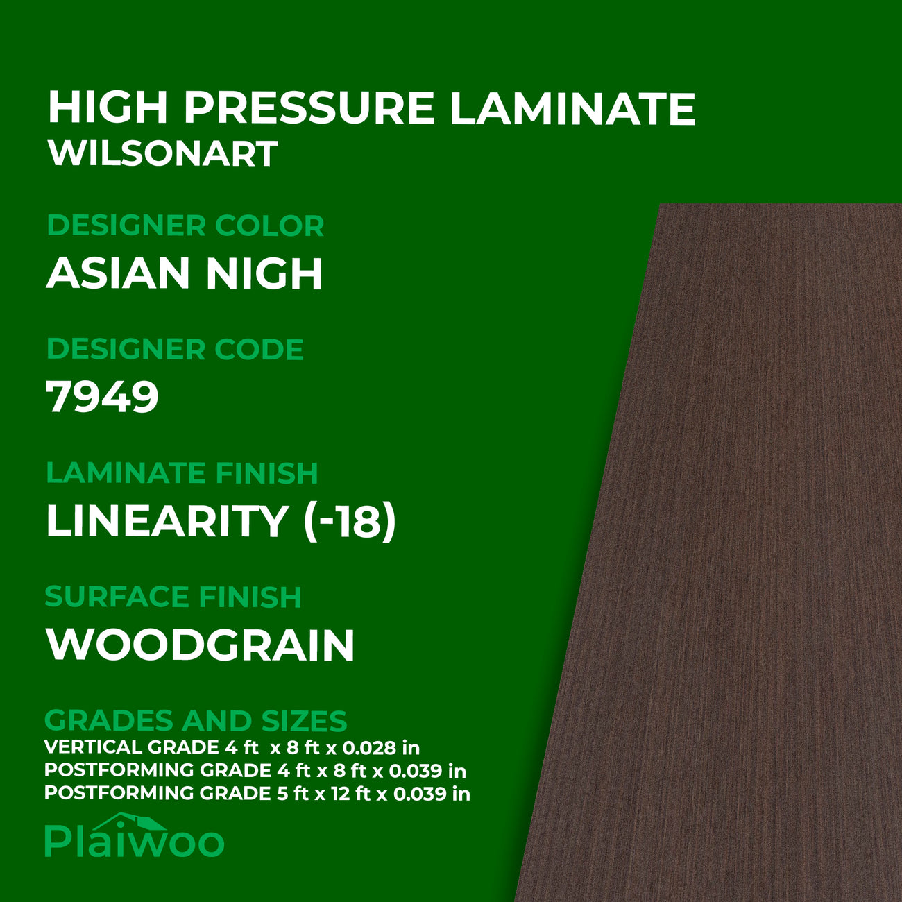 Wilsonart Asian Night 7949 Linearity Finish (-18) High Pressure ...