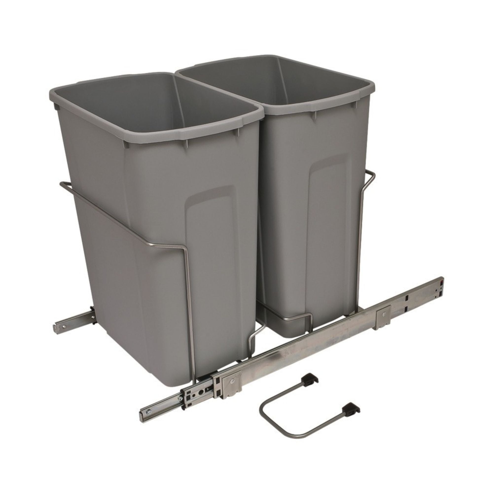Knape and Vogt - Waste Bin Pull-Out, Bottom Mount, Double, Ball Bearin ...